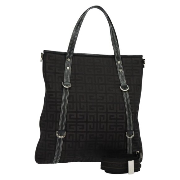 Givenchy | Bags | Givenchy Tote Bag Nylon 2way Brown Silver Auth Am7897 ...